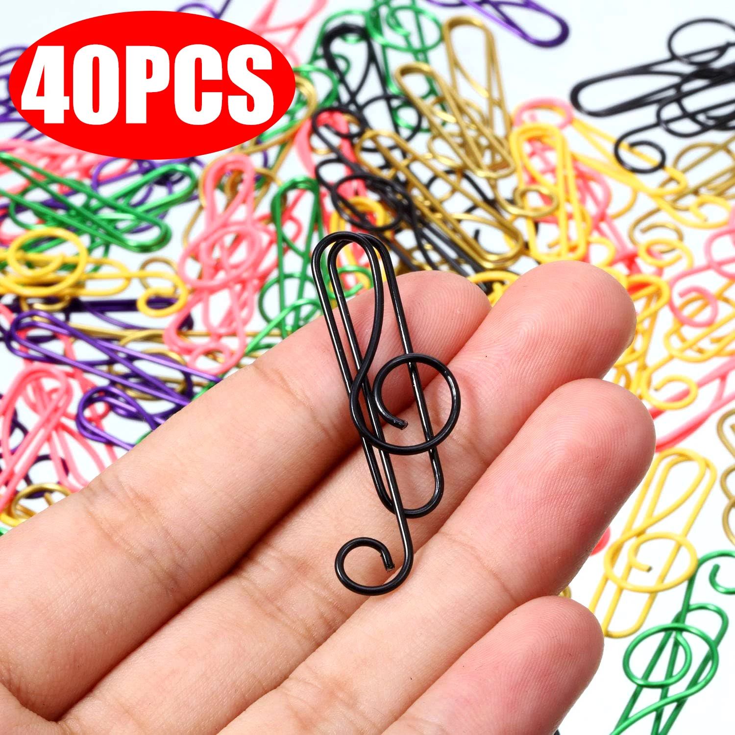 40-20PCS-Mini-Musical-Paper-Clips-Luxury-Metal-Creative-Notes ...