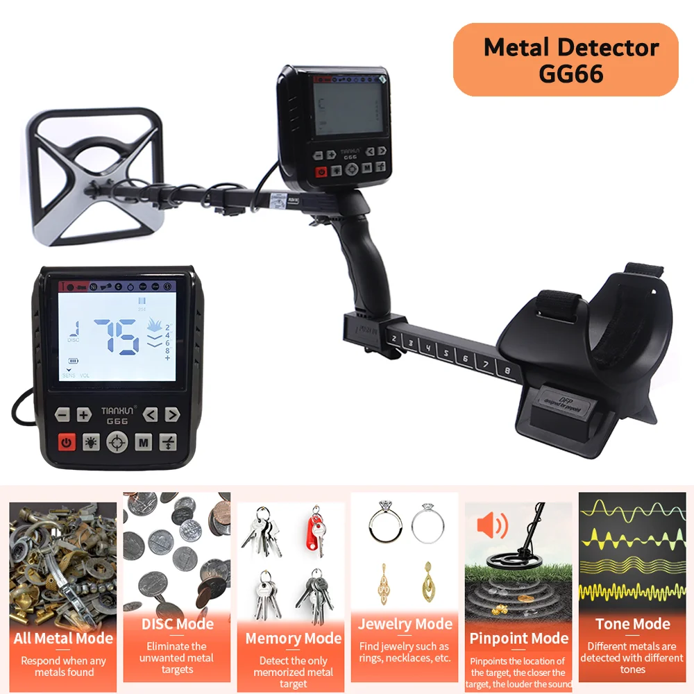 G66-Professional-Underground-Metal-Detector-Set-Treasure-Finder-Gold ...