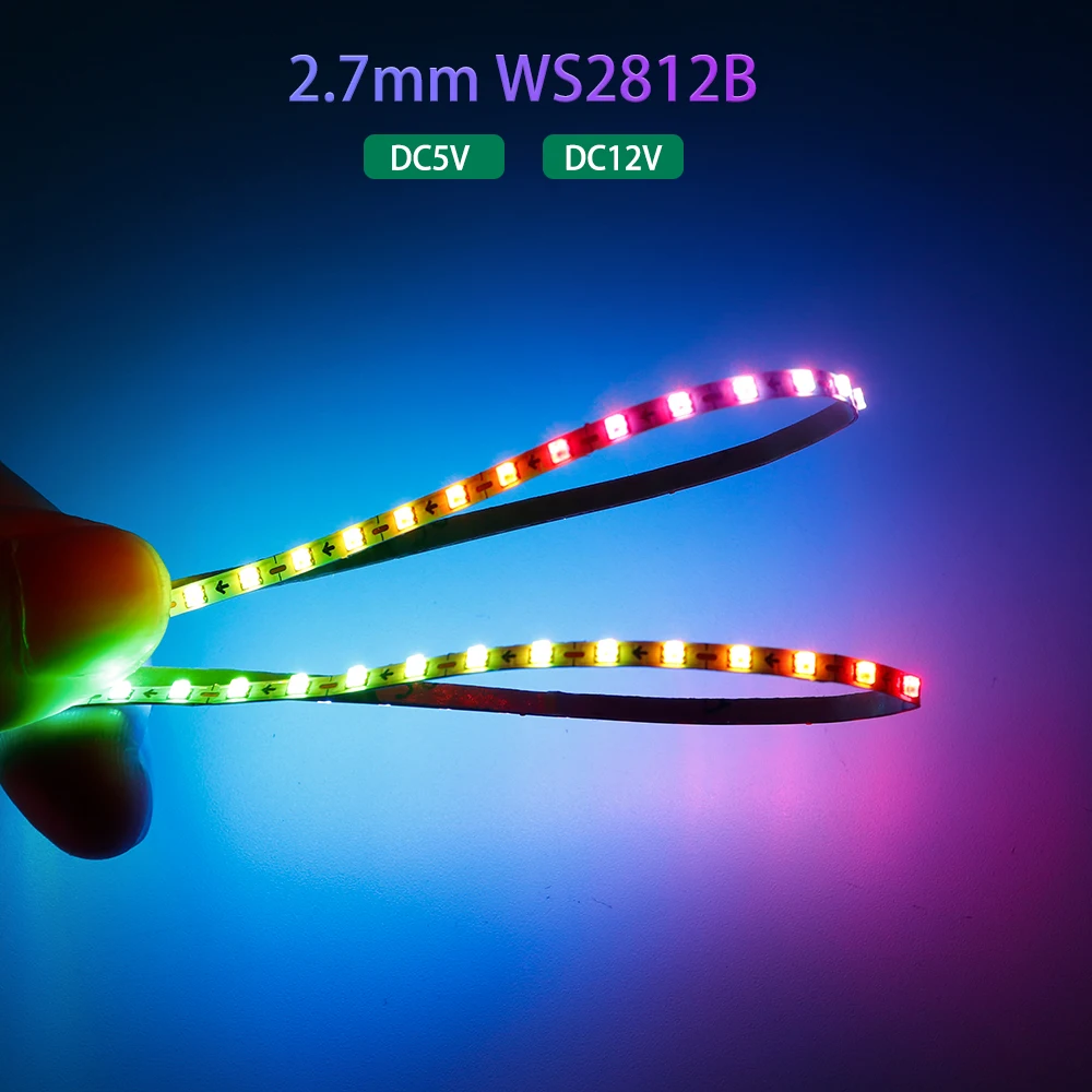 2-7mm-WS2812B-LED-Strip-Ultra-Narrow-160Leds-M-WS2812-Individually ...