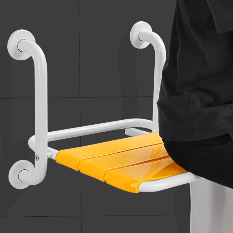 Bathroom-Wall-Hanging-Shower-Folding-Chair-Barrier-Free-Armrest-Bath ...