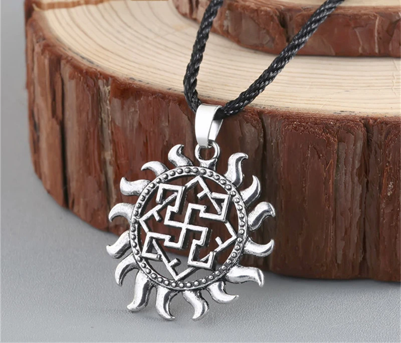 Viking Valknut Pendant Men's Necklace Women Round Pagan Religious Male ...