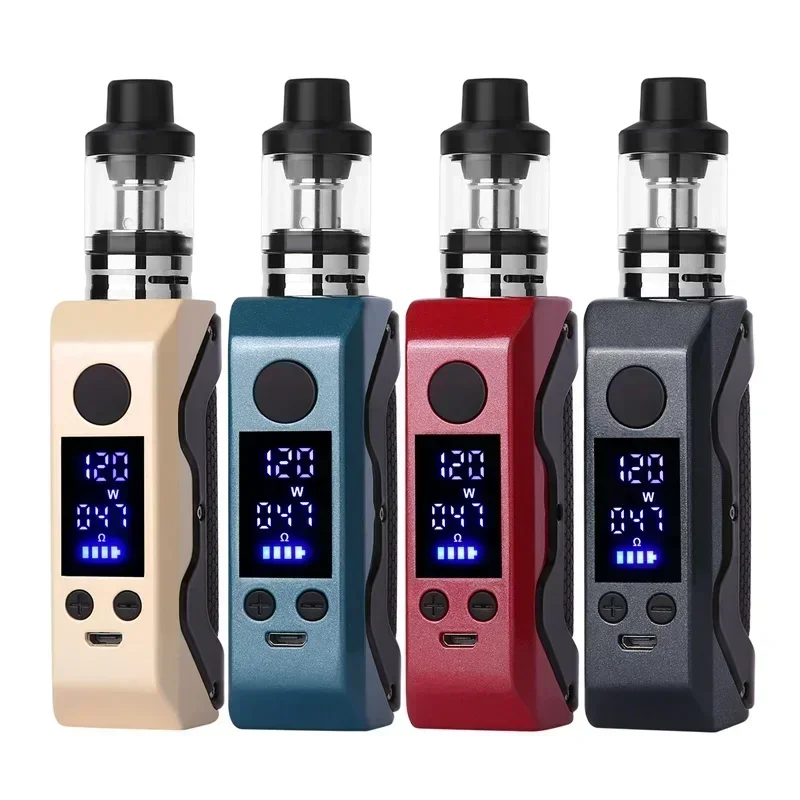 120W-Vape-Box-Mod-Electronic-Cigarette-Kit-2000mah-Battery-Adjustable-Voltage-2-5ml-Atomizer ...