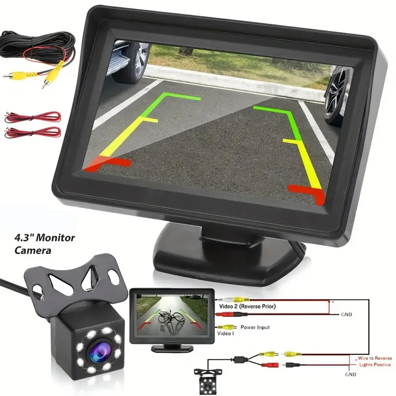 Easy-Installation-Universal-4-3Inch-Monitor-Screen-Reversing-Rear-View ...
