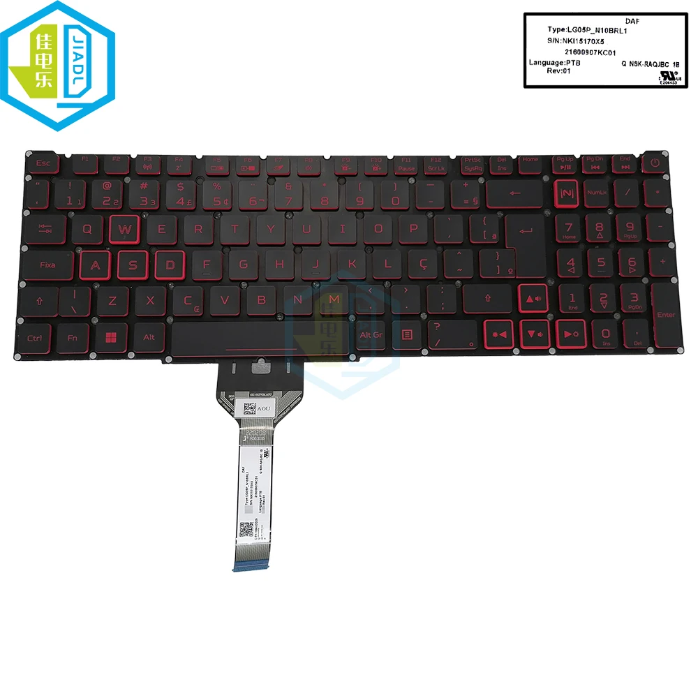 PTB-Brazil-Brazilian-Keyboard-RGB-Backlit-For-Acer-Nitro-5-AN515-45 ...