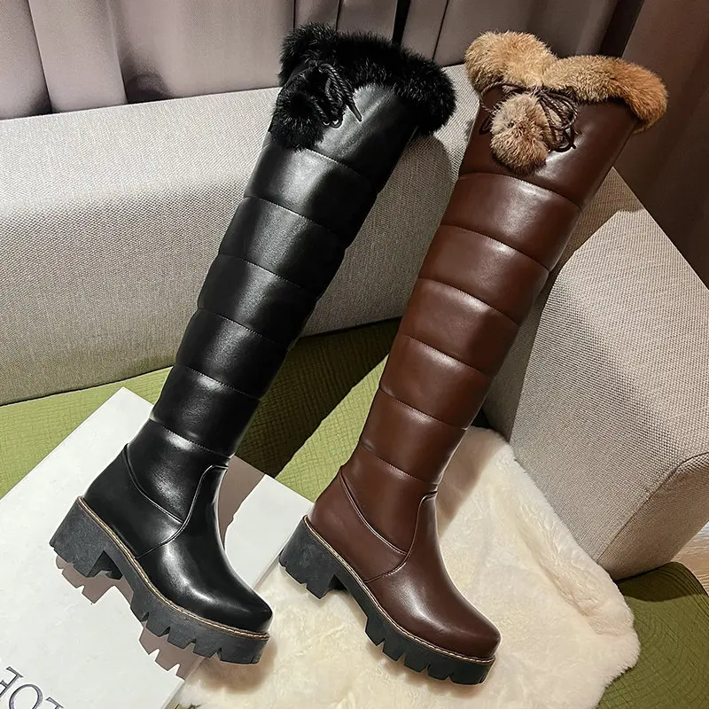 Waterproof-Cold-Winter-Russia-Female-Warm-Shoes-Platform-Chunky-Heels ...