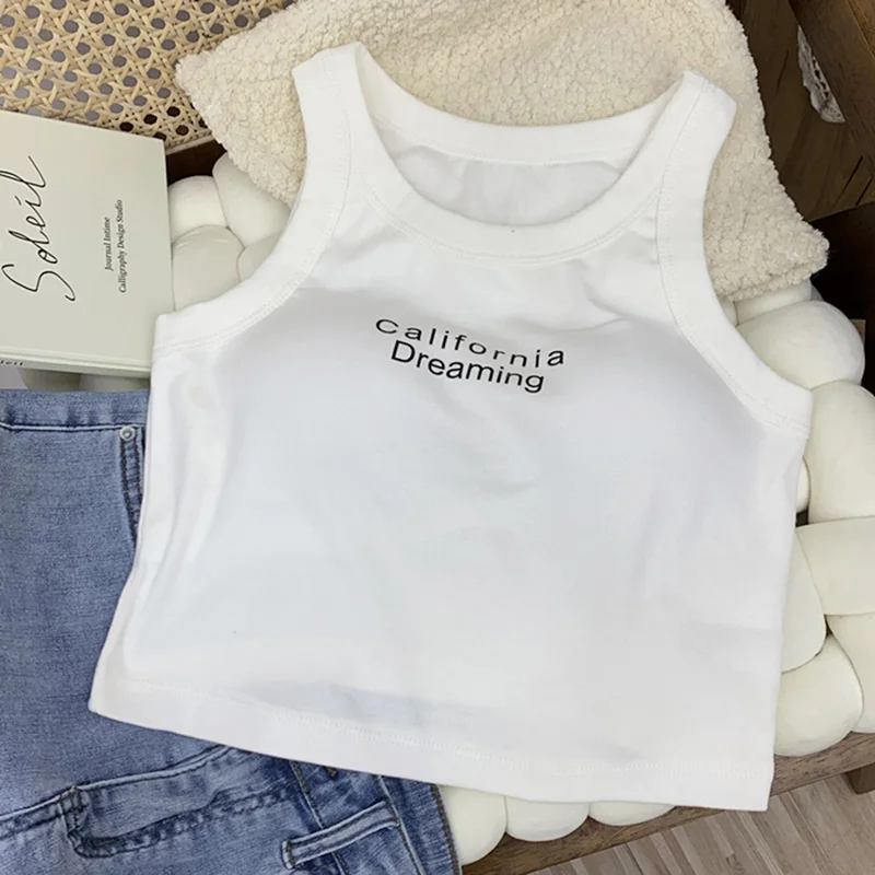 Women-Casual-Basic-Cotton-Crop-Tops-Design-Letter-Print-Knit-Tank-Tops ...