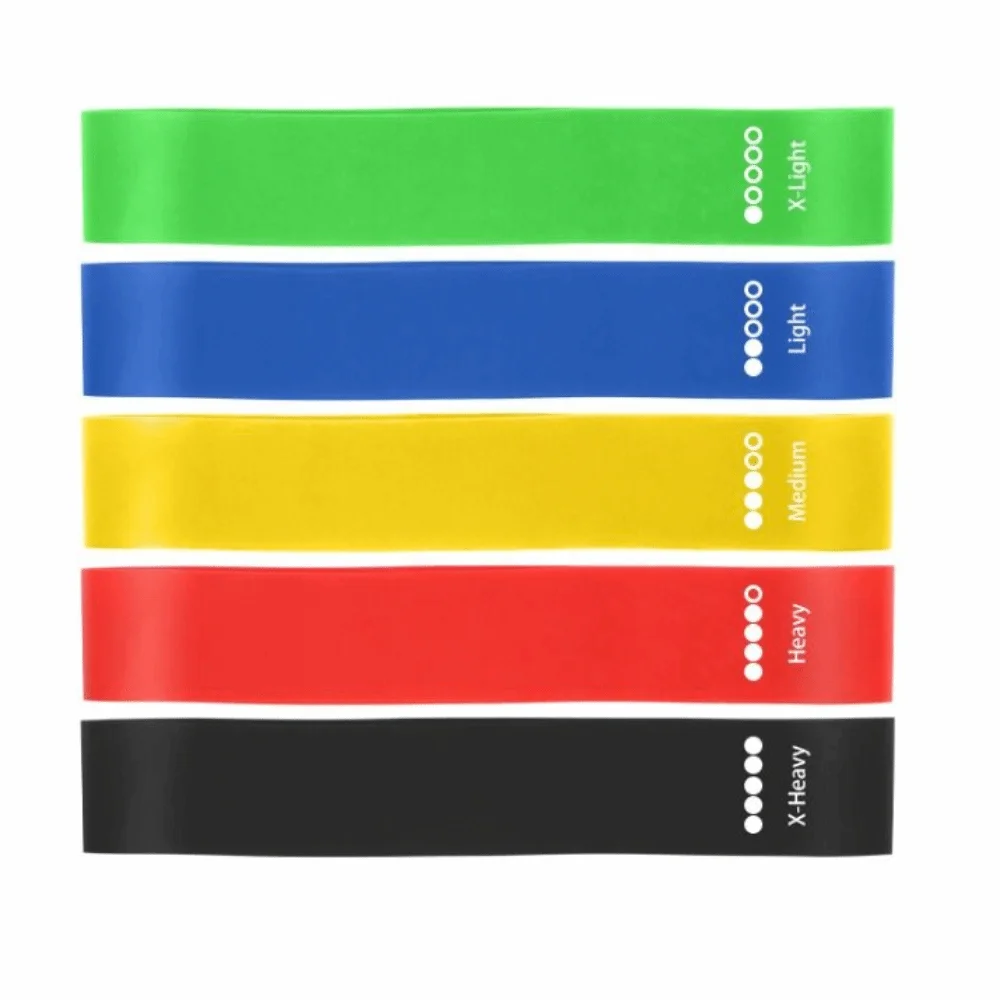 5 Weight Levels Elastic Exercise Loop Bands Thickened Fast Hip Lift ...