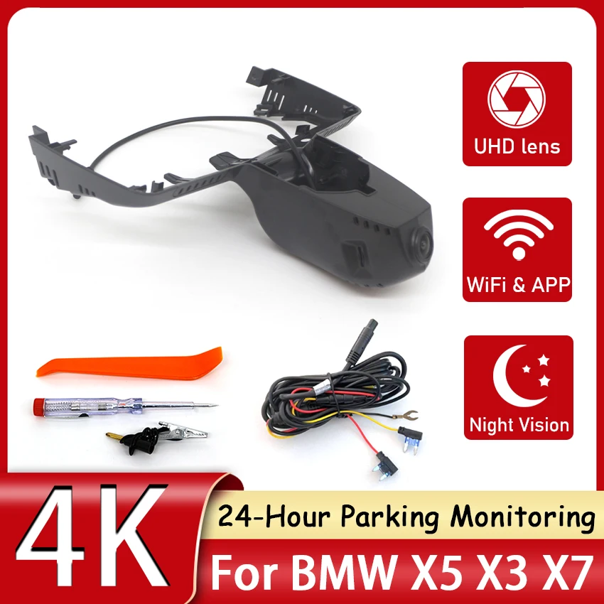 UHD 2160P Car DVR Wifi Video Recorder Dash Cam Camera For BMW X5 G05 X3 ...