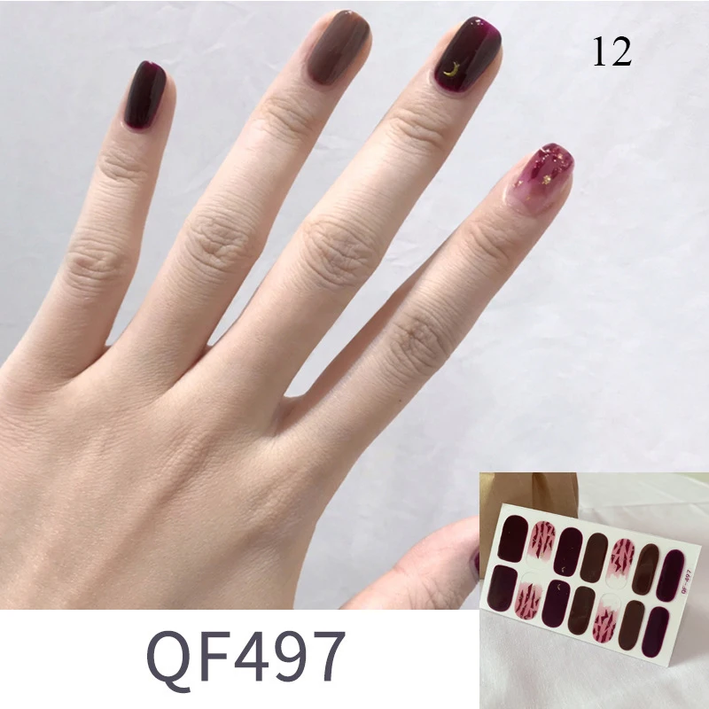 14-Tips-Sheet-Nail-Polish-Sticker3D-Nail-Foil-Nail-Decal-Manicure-Nail ...