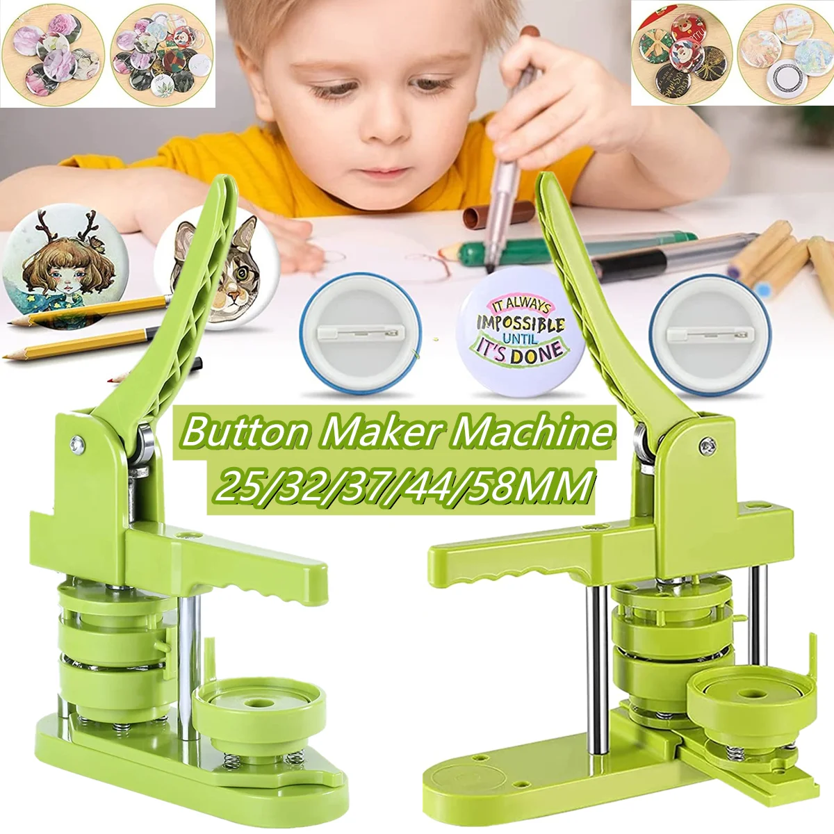 25-58MM-Badge-Button-Maker-Machine-DIY-Pin-Badges-Maker-Punch-Press ...