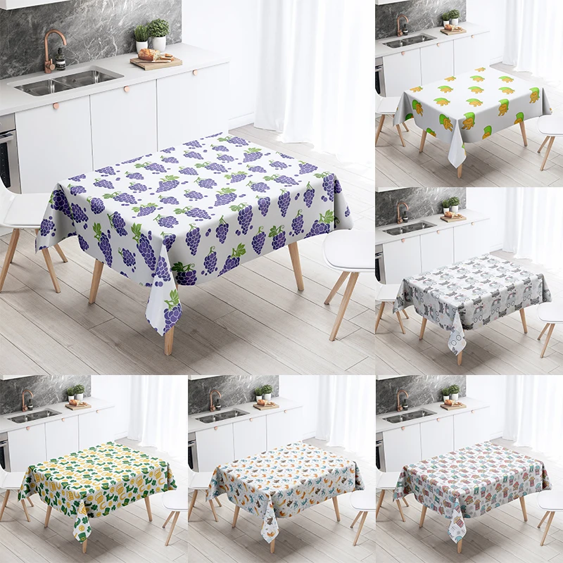Cartoon-Tablecloth-Home-Decor-Stain-Resistant-Waterproof-Table ...