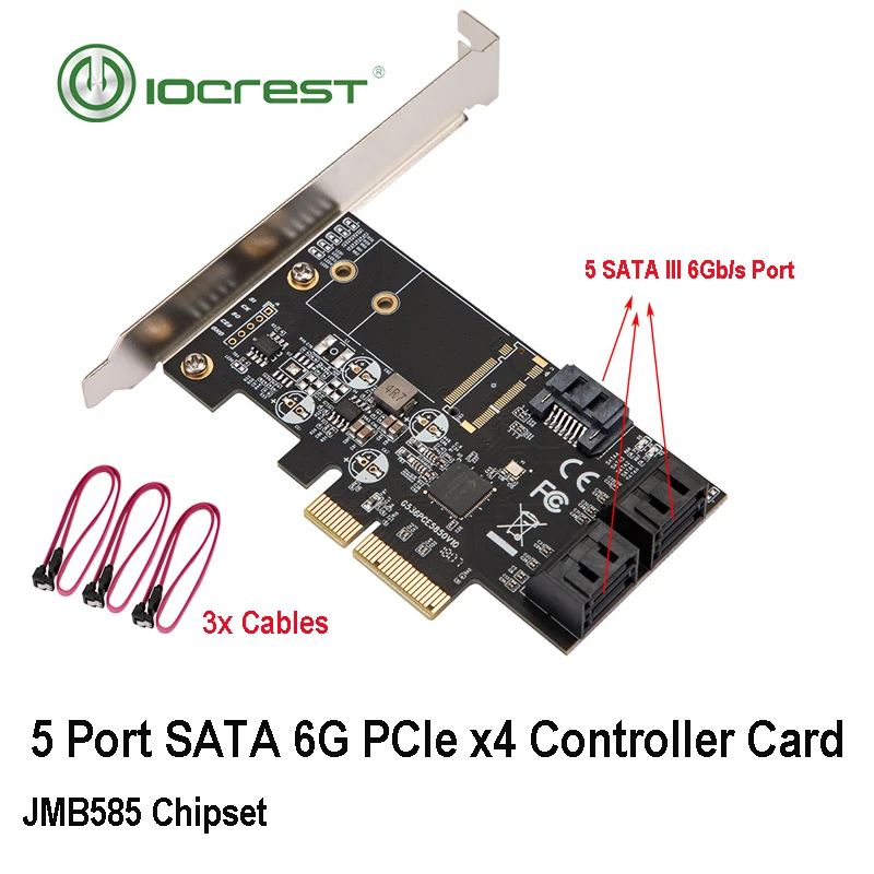 IOCREST-PCIe-Gen3-x4-slot-to-5-Port-SATA-III-6Gbp-s-Non-Raid-Controller ...