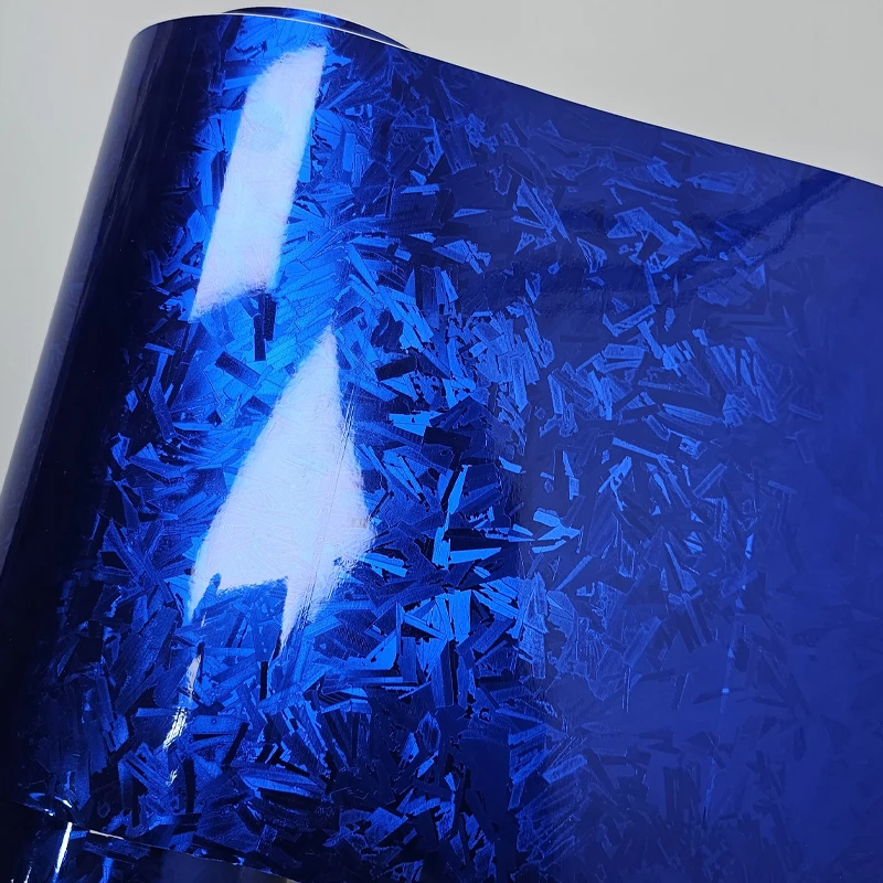 High-Glossy-Electroplated-Forged-Carbon-Fiber-Blue-Auto-Stickers-for ...