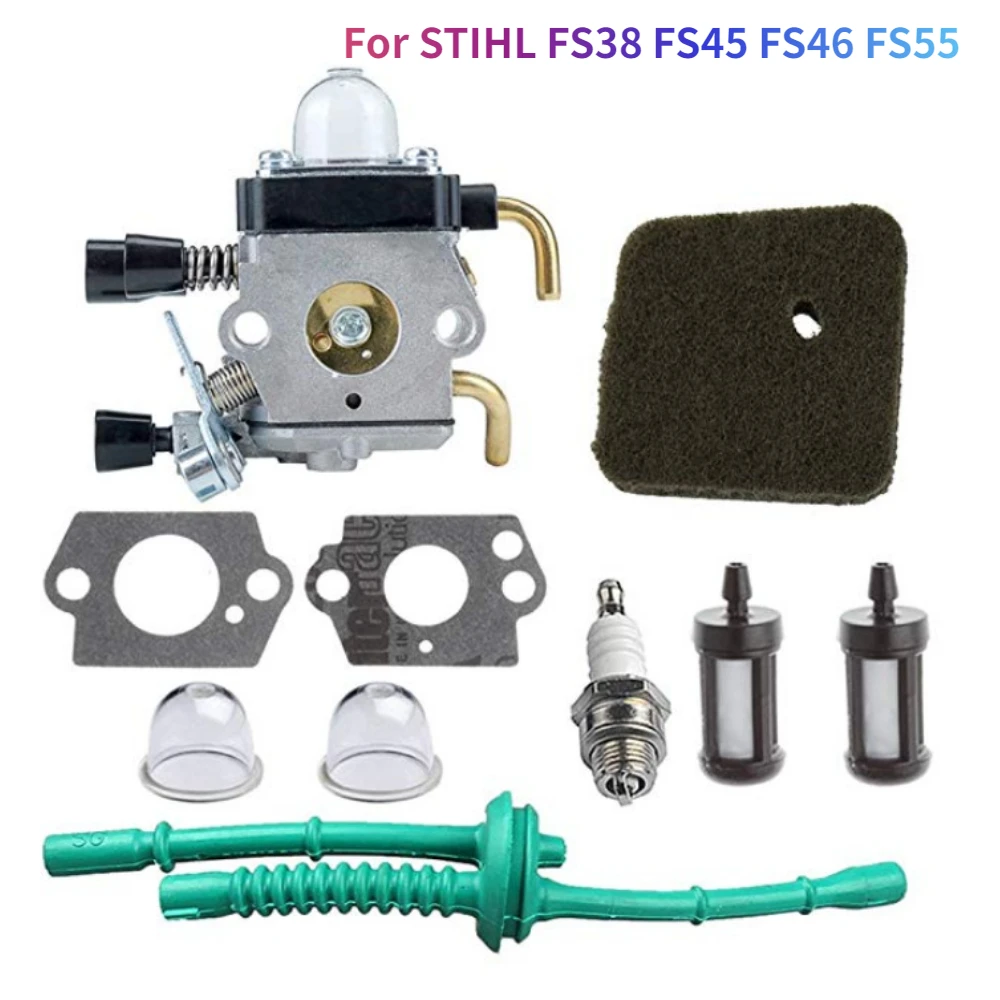 Carburateur avec kits de bouchons de filtre à air pour STIHL FS38 FS45 ...