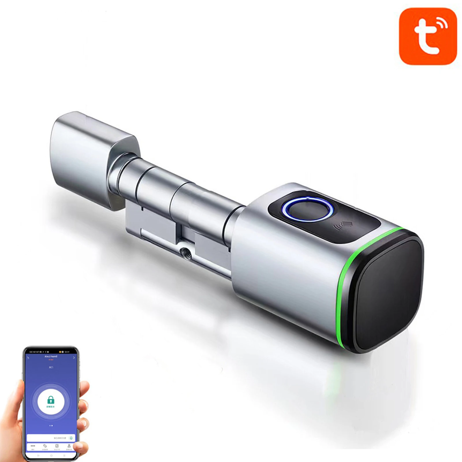 PHIPULO-Tuya-Fingerprint-RFID-Card-Bluetooth-Thumbturn-Cylinder-Lock ...
