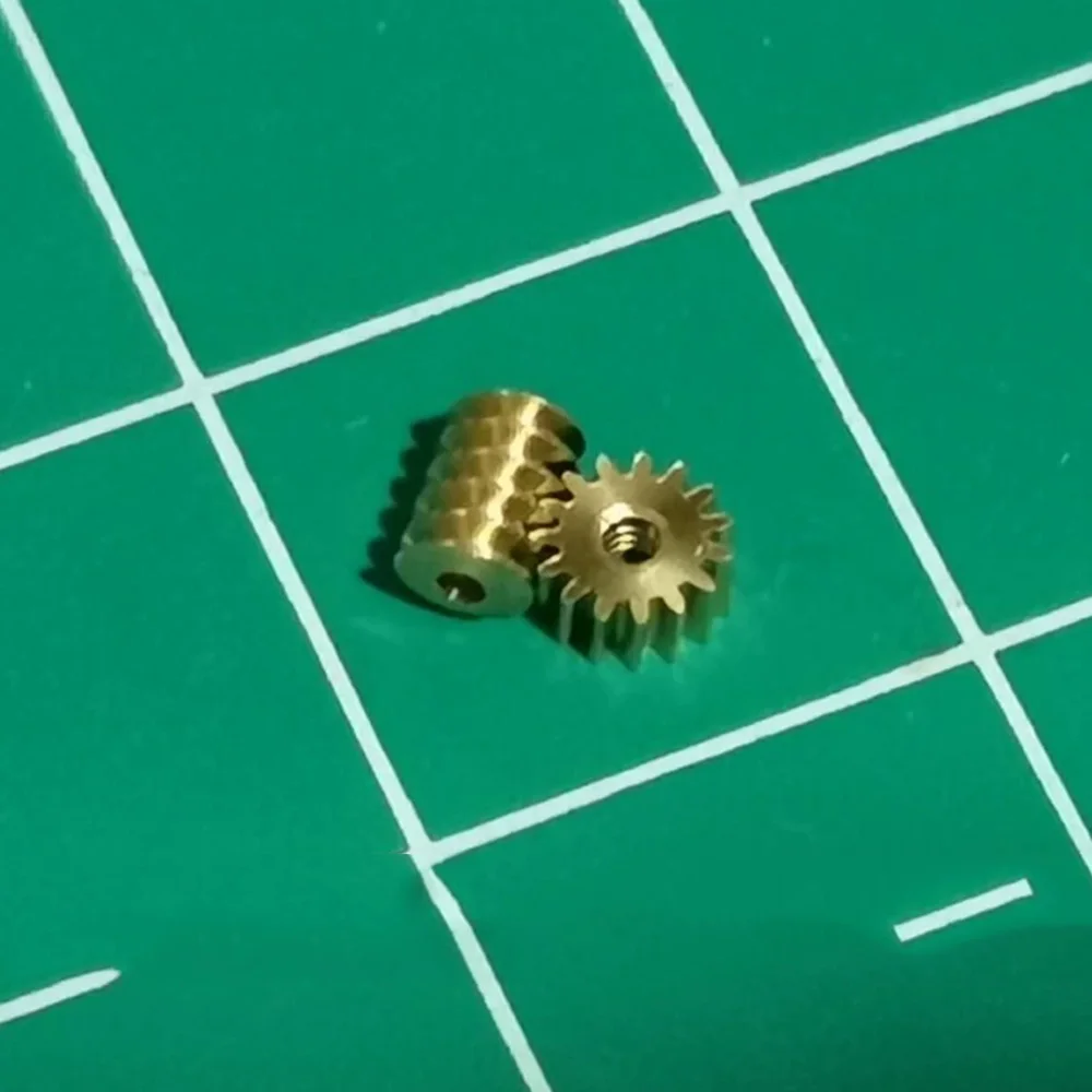 0.2M 15T 0.8/1.0mm Shaft Hole Aperture Copper Metal Brass Worm ...