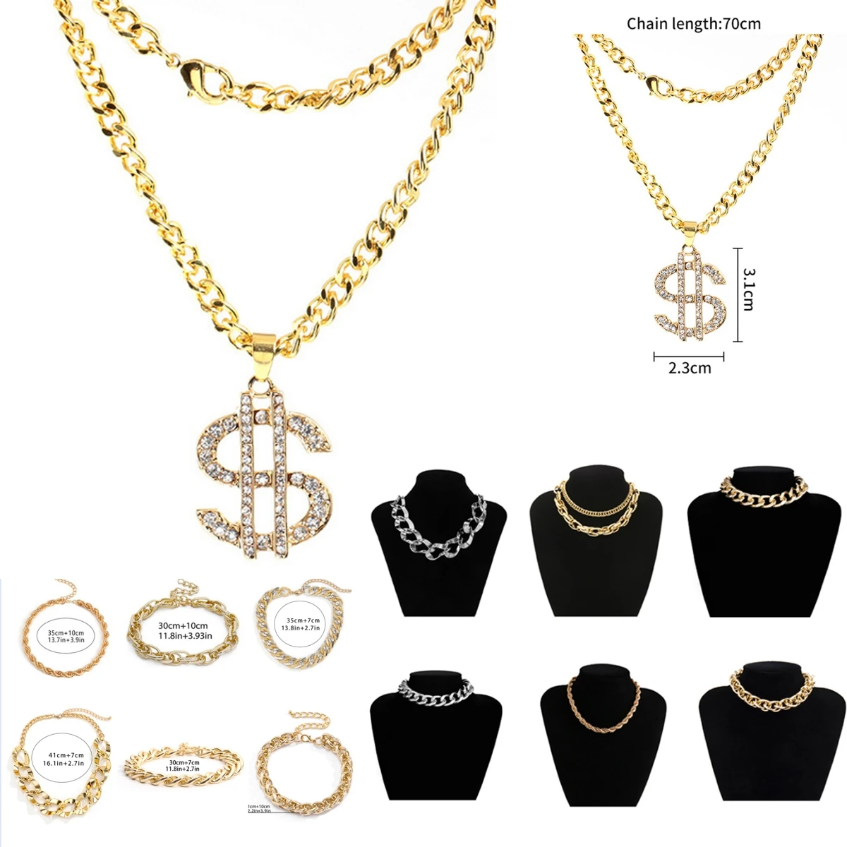 Hip-Hop-Rap-Gold-Color-US-Dollar-Pendant-Necklace-Chain-Accessories ...