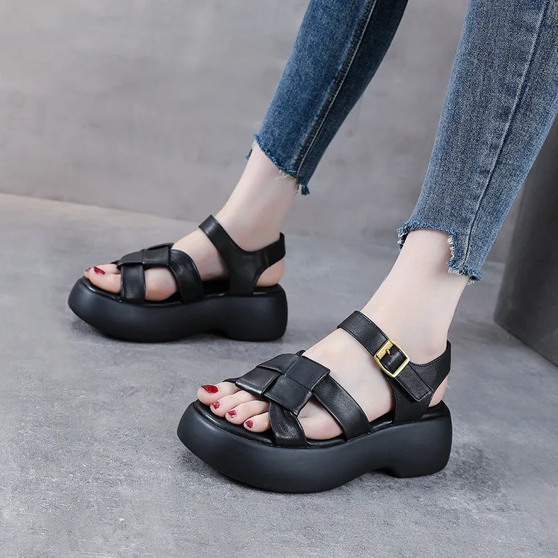 In-the-summer-of-2023-the-new-leather-Roman-sandals-women-fall-thick ...