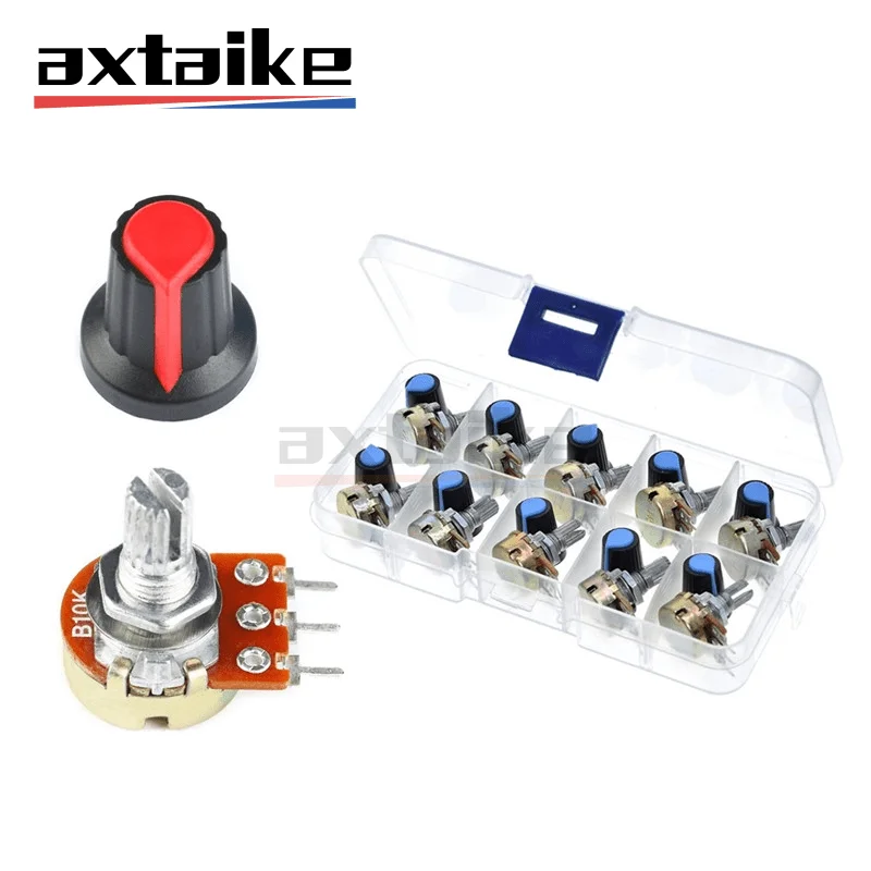 WH148-Potentiometer-Kit-B1K-2K-5K-10K-20K-50K-100K-250K-500K-1M-15mm ...