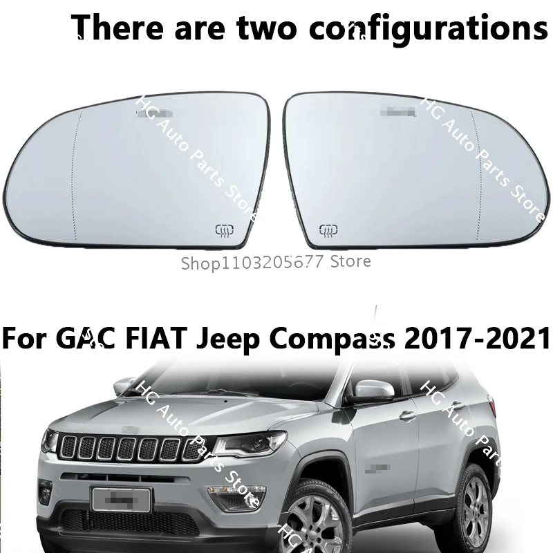 For-GAC-FIAT-Jeep-Compass-2017-2021-Car-Side-Reversing-Mirror-Lenses ...