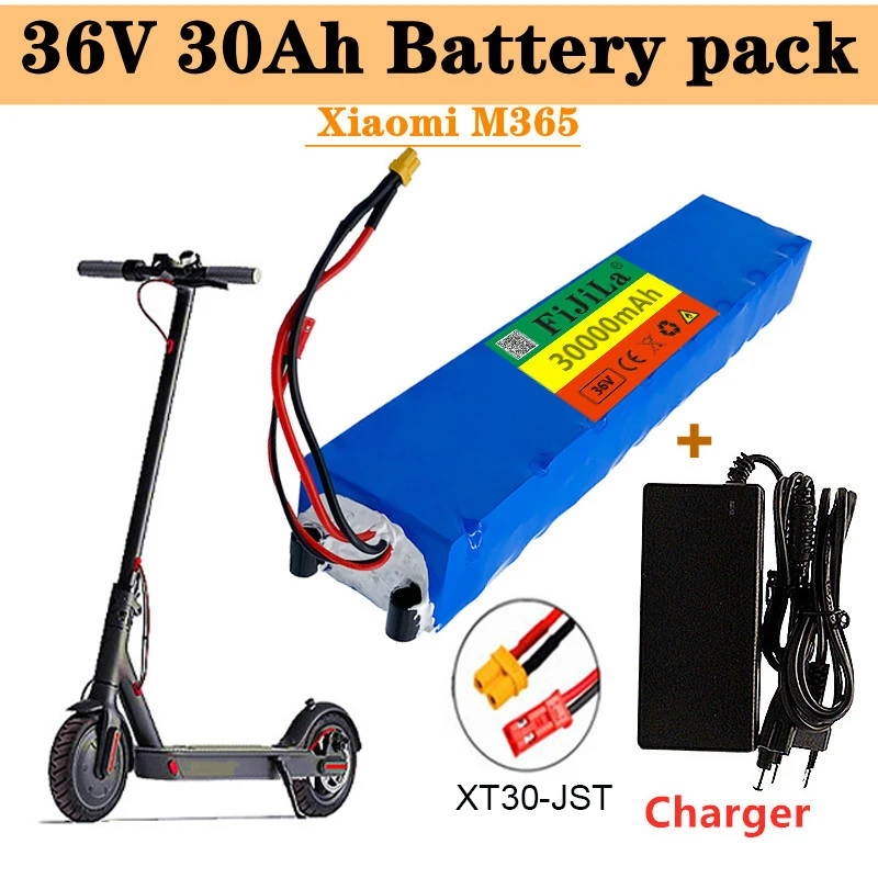 36v 30ah 18650 Lithium Battery Pack 10s3p 30000mah 250w-500w Same Port ...