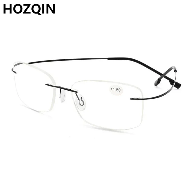 Unisex-Rimless-Titanium-Alloy-Reading-Glasses-Magnifier-Women-Men ...