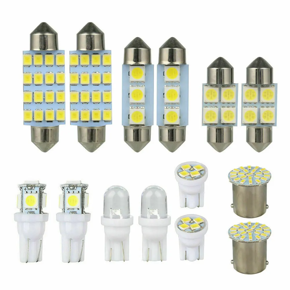 Universal-14Pcs-LED-T10-COB-Car-Light-Bulb-Interior-Dome-Trunk-License ...