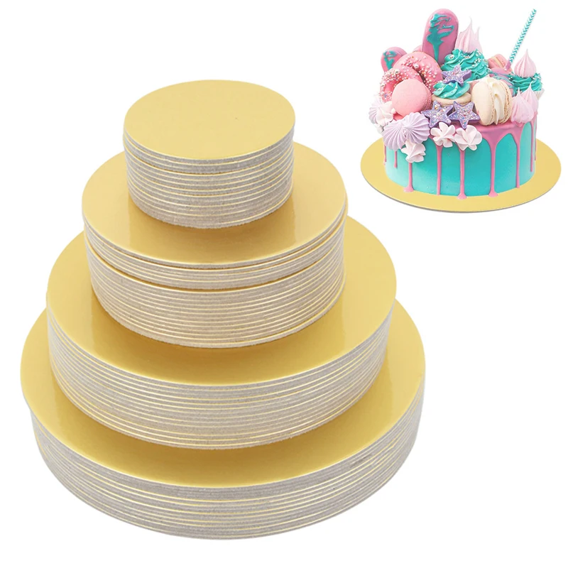 10-16-22-26cm-Gold-Round-Thicken-Cake-Base-Mat-Board-Mousse-Pad-Card ...