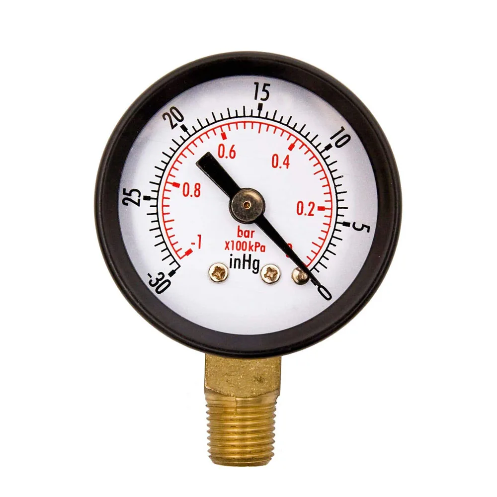 Vacuüm Manometer Mini Wijzerplaat Dual Schaal Dial Gauge 1/4 "Npt 30HG ...