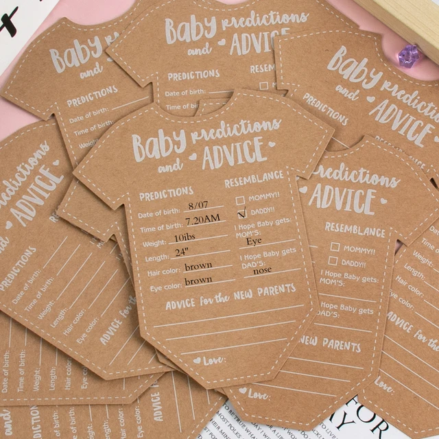 Tarjetas De Predicción Para Baby Shower Tarjetas De Predicción Para