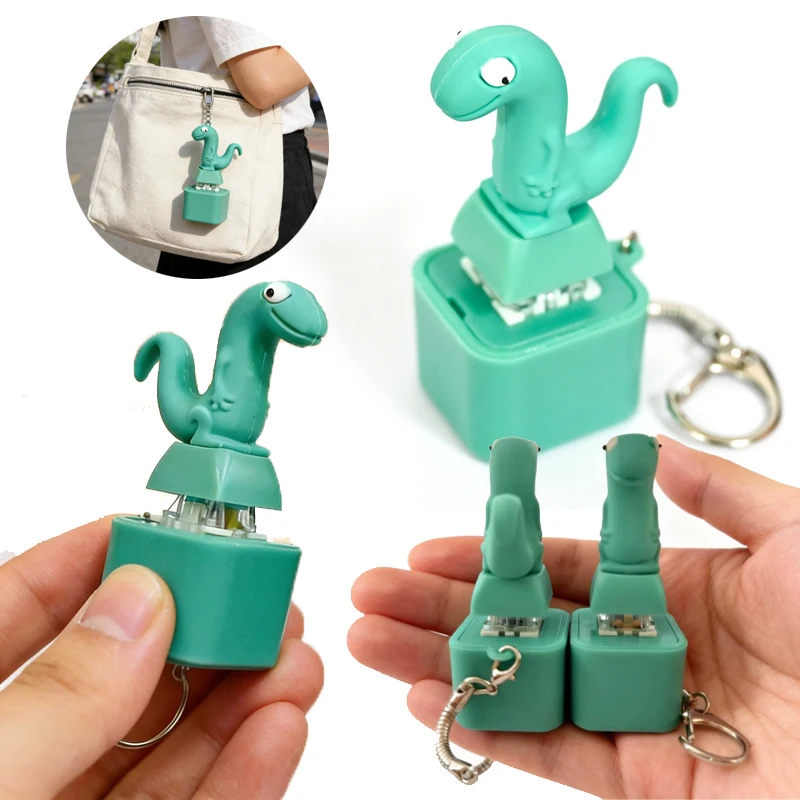 1PC Lizard Fidget Toy Keyboard Clicker Led Lights Type-C Rechargeable ...