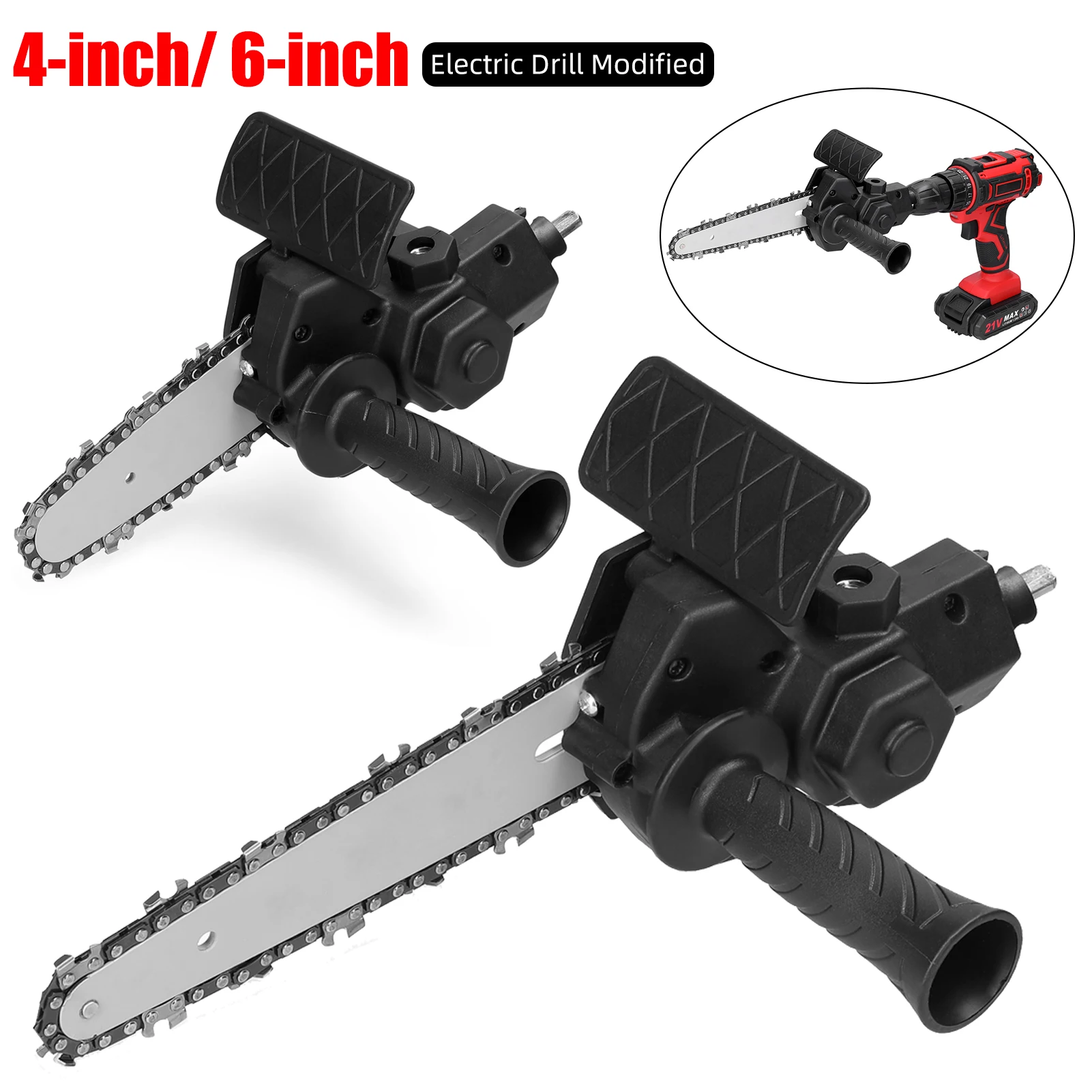 4-6-inch-Electric-Drill-Modified-To-Electric-Chainsaw-Tool-Attachment ...