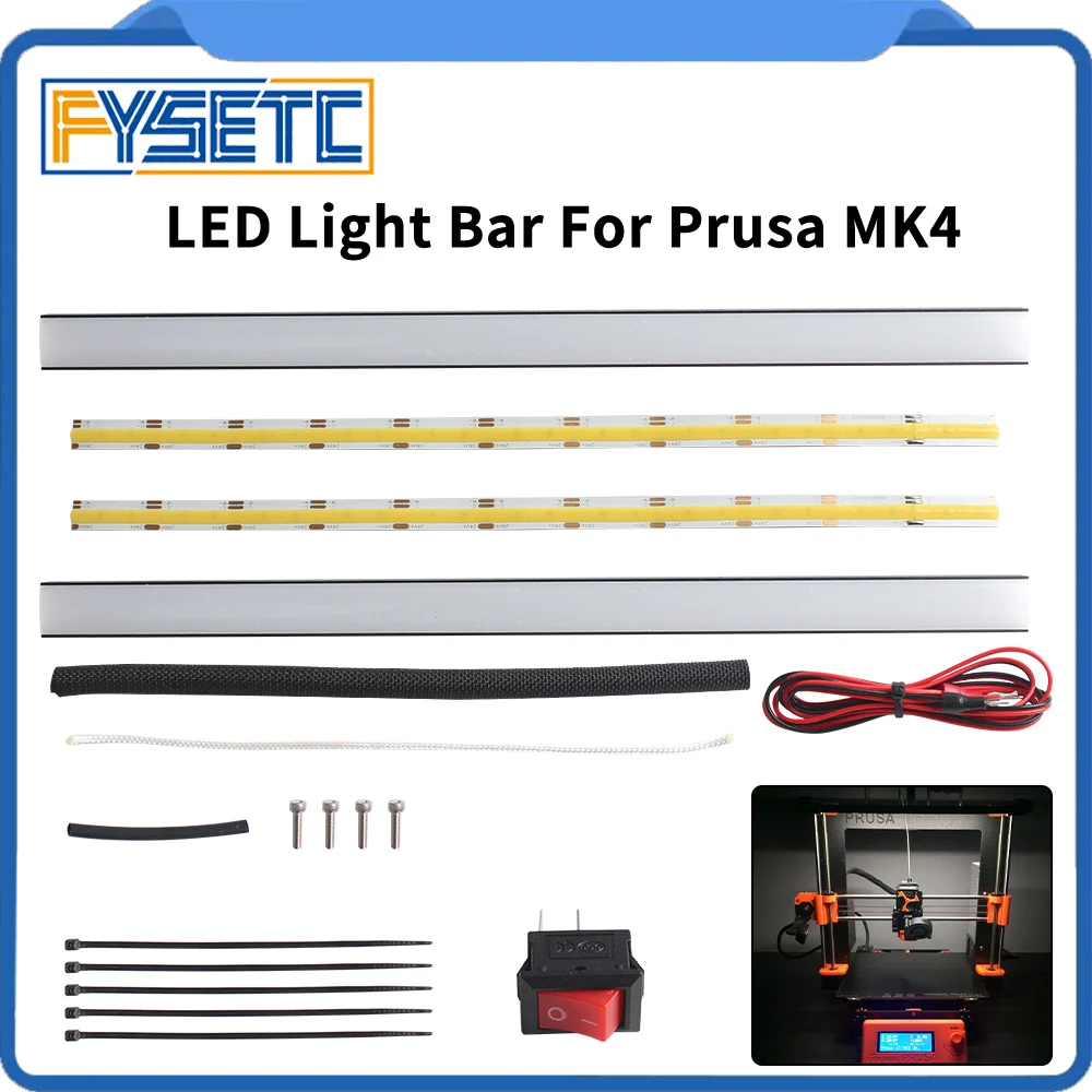 For-Prusa-MK4-3D-Printer-Dual-LED-Light-Bar-24V-Ultra-Bright-Kit-for ...
