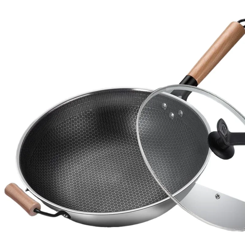 32cm-Frying-Pan-Stainless-Steel-Skillet-Nonstick-Fry-Pans-Chefs-Pans ...