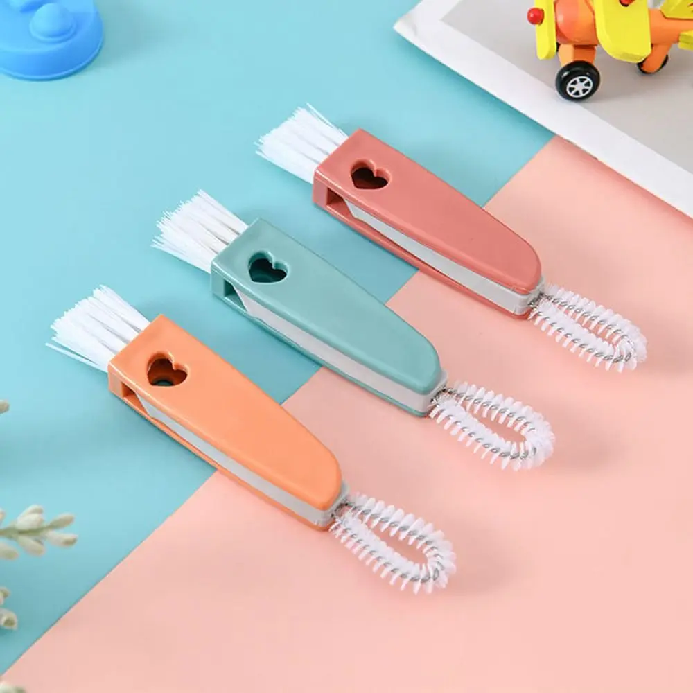 Three In One Milk Bottle Brush Cap Cleaning Brush Multi functional Cup ...