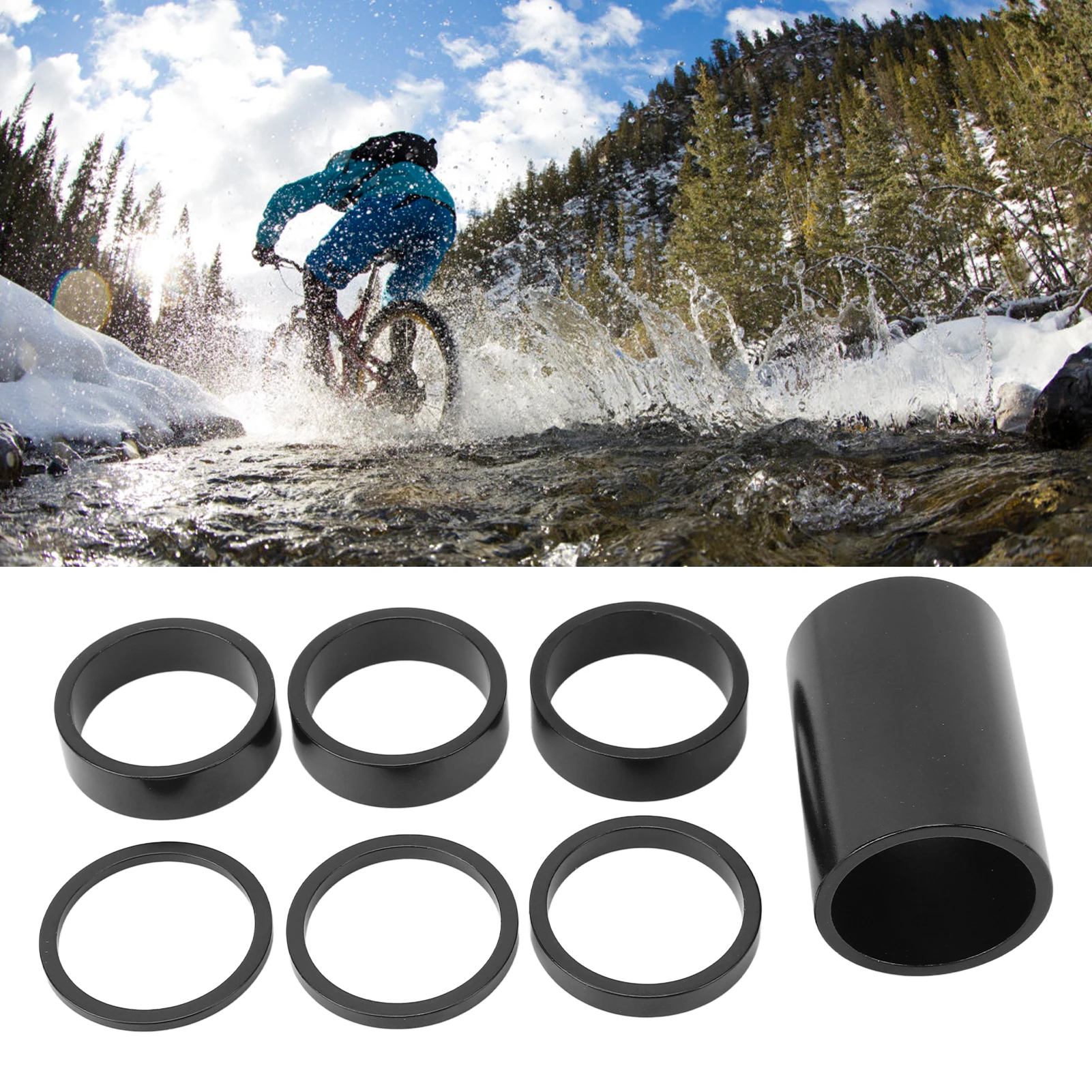 7pcs-Aluminum-Alloy-Bicycle-Headset-Spacer-For-28-6mm-Forks-2mm-3mm-5mm ...