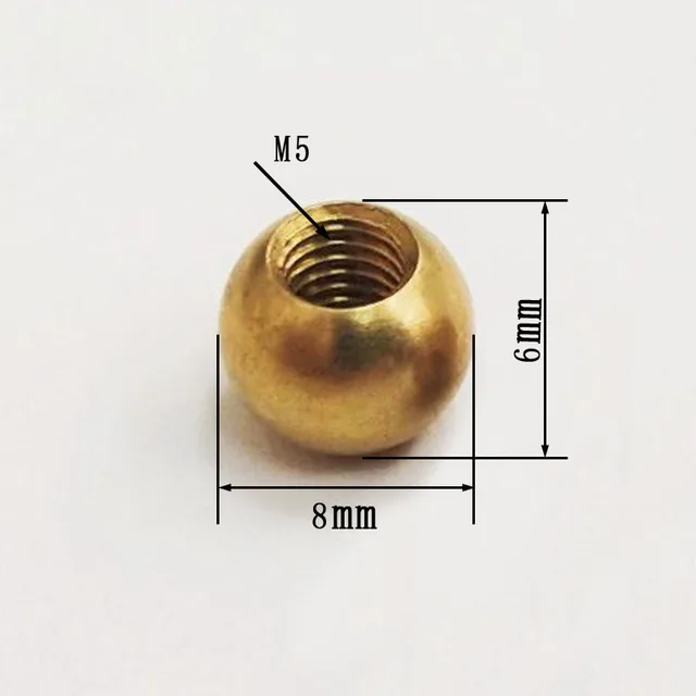 1PCS Brass Thread Hole Ball For CNC Later Machine