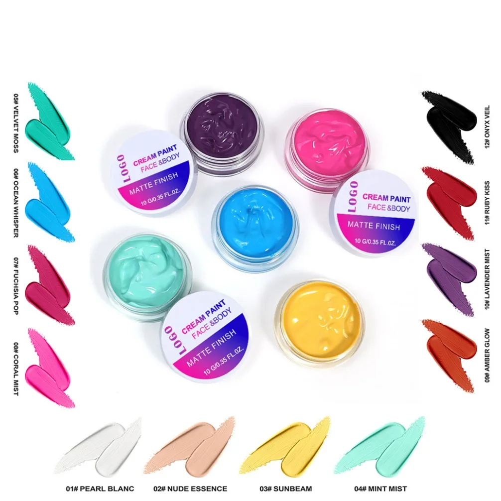 Private Labe Matte Face Body Painting Concealer Halloween Oil Painting ...