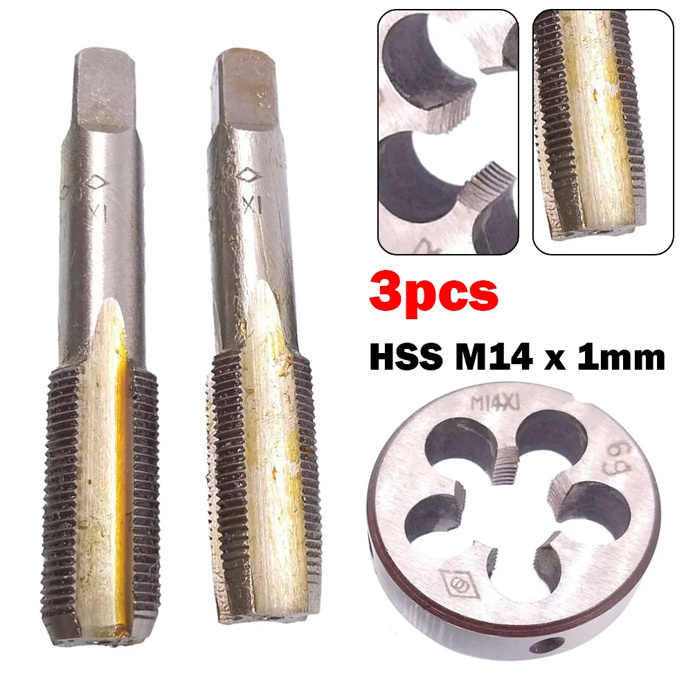 Toughened HSS Tools Complete set of three taper taps and dies suitable ...