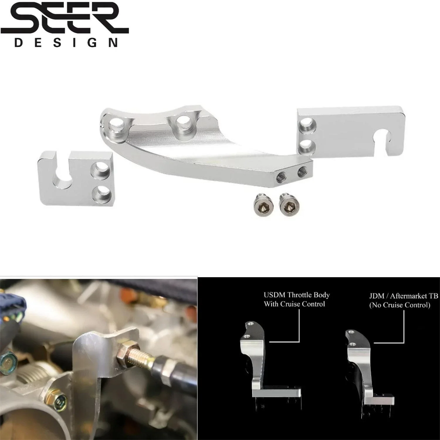 Billet K Series Throttle Cable Bracket K20 K24 RSX Type S K Swap EG EK ...