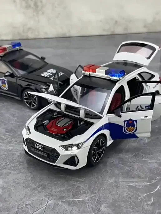 (Preorder) Police Car Model RS6 Alloy Car Audi Model Toys For Boys ...