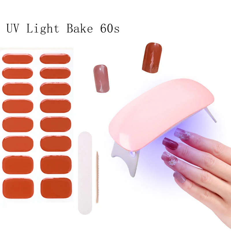 Nail-Sticker-Press-on-Nails-UV-Gel-Nail-Lights-60s-Harden-Sticker-Pure ...
