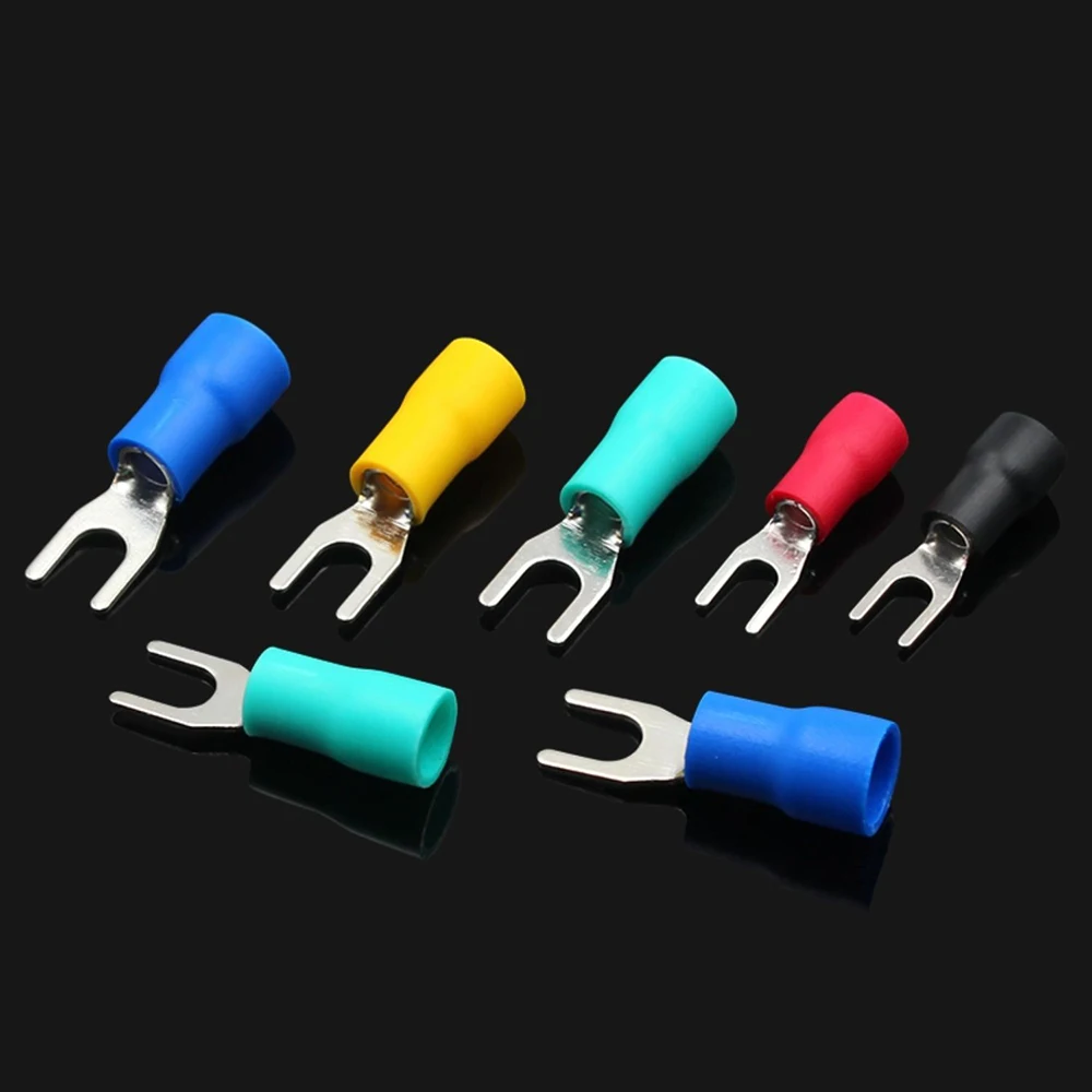 SV-Spade-Terminal-Wire-Connectors-Insulated-Electric-Cable-Connector-Y ...