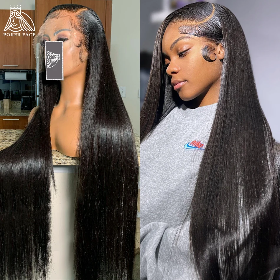 30 40 Inch Bone Straight 13x4 13x6 Transparent Lace Front Human Hair ...