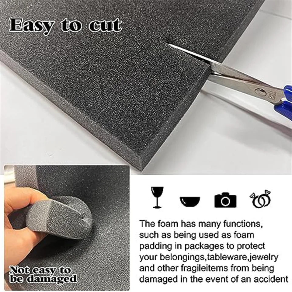 Tool Box Foam Polyurethane Foam 4 Pcs Polyethylene Foam Sheet 12 X 10 X ...