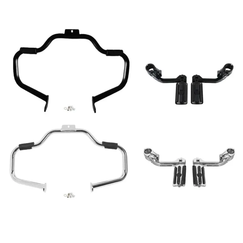 Motorcycle Engine Guard Crash Bar Footpegs For Harley Softail Slim ...