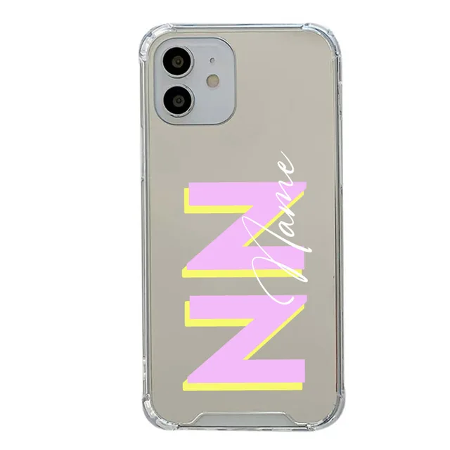 3D Custom initials Name Mirror Case for iphone 14 13 12 Pro Max SE2020 ...
