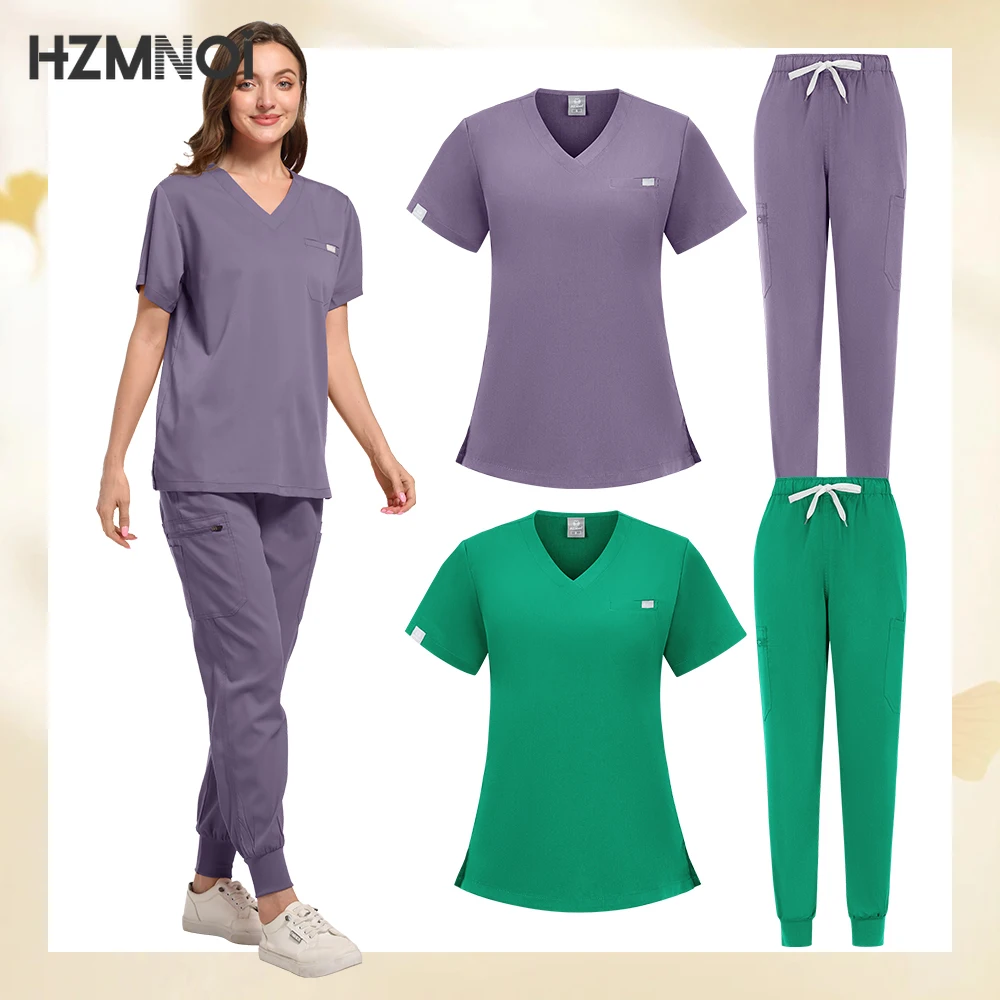 Multicolor-Operating-Room-Scrubs-Set-Doctor-Nurse-Top-Pants-Lab ...
