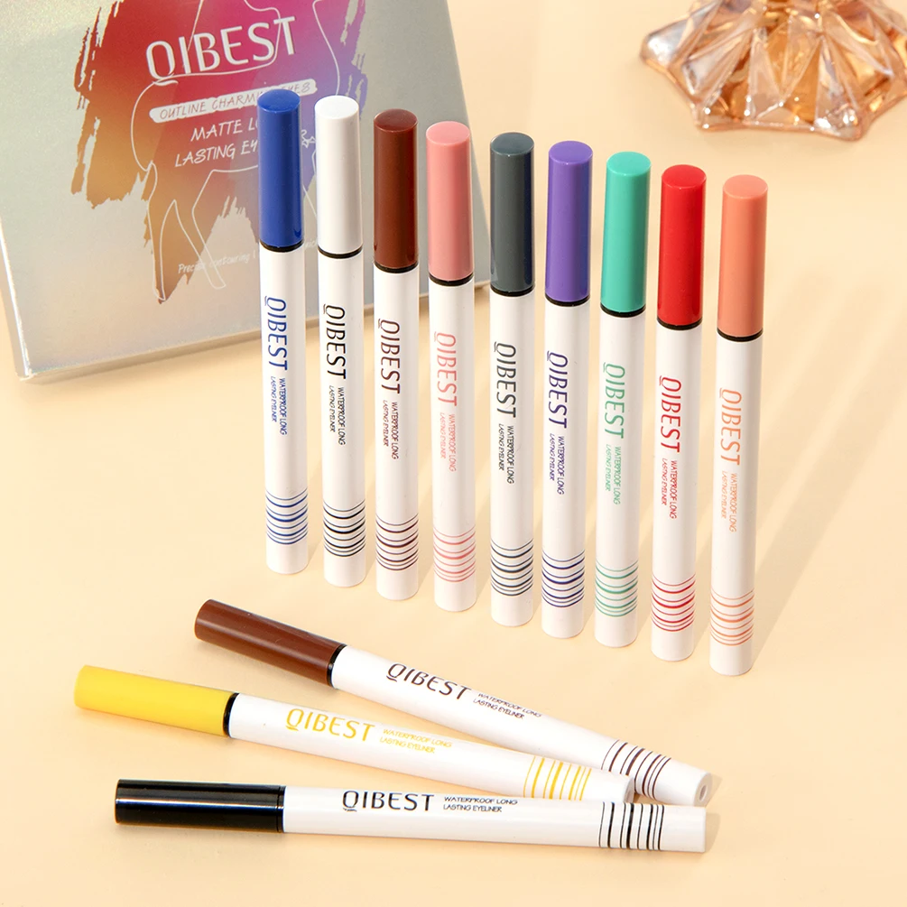 QIBEST-12-Pcs-Set-Eye-Makeup-Waterproof-Neon-Colorful-Liquid-Eyeliner ...