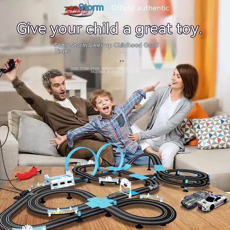 1-64-Track-Racing-Toy-Remote-Control-Car-Set-Racing-Track-Double ...